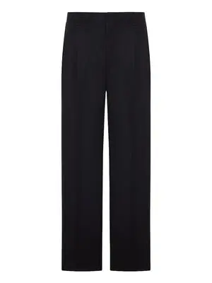 AMI Paris Tailored Wool Trousers With Pleats - Black