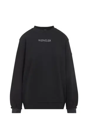 Moncler Cotton Jersey Logo Sweatshirt - Black