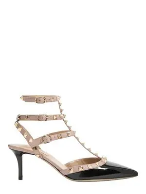 Valentino Garavani Rockstud Patent Leather Pumps - Black