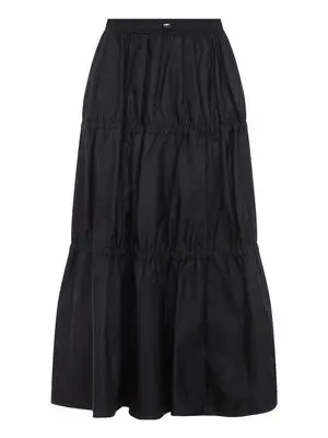 Moncler Technical Polyamide Maxi Skirt - Black
