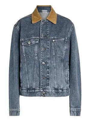 JW Anderson Contrast Collar Denim Jacket - Blue