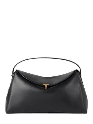 TOTEME T-lock Handbag In Smooth Calfskin - Black