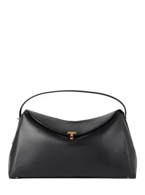 TOTEME T-lock Handbag In Smooth Calfskin - Black