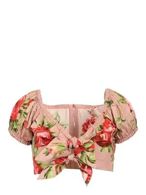 Dolce & Gabbana Rose Bouquet Print Top - Multicolor