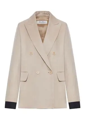 Max Mara MAX MARA Silk Double-Breasted Jacket Multicolor