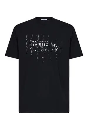 Givenchy Black Cotton T-shirt With Photographic Negative Print - Multicolor