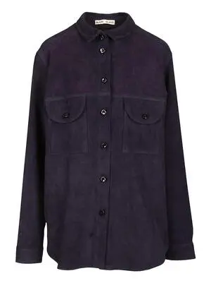 BLAZÉ MILANO Viva Suede Shirt - Blue
