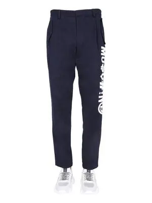 Moschino Symbols Logo Trousers - Blue