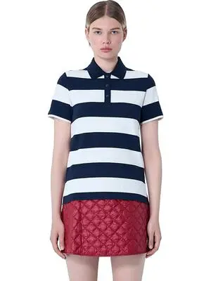 Moncler Striped Polo Shirt - White