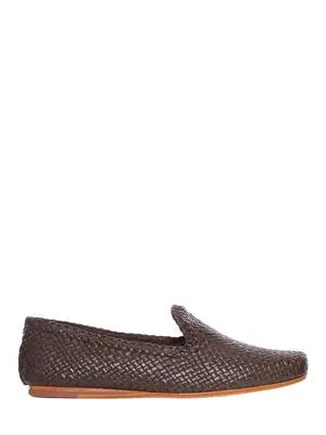 Dragon Diffusion Damas Leather Slippers - Brown