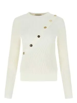 Alexander McQueen Stretch Viscose Sweater - White