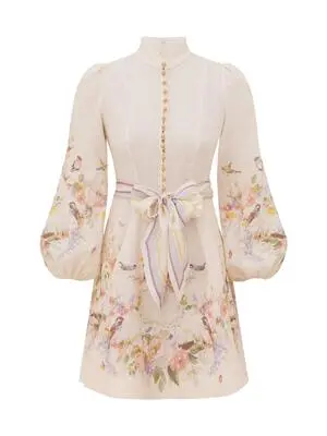 Zimmermann Valiant Button Mini Dress - Multicolor