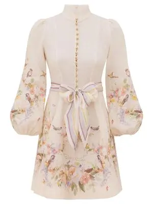 Zimmermann Valiant Button Mini Dress - Multicolor