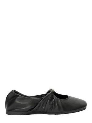 Loewe Pebble Ballerinas In Lambskin Nappa - Black