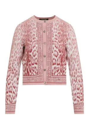 Roberto Cavalli Jaguar Print Cardigan - Multicolor