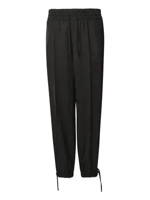 JIL SANDER Viscose Twill Trousers - Black