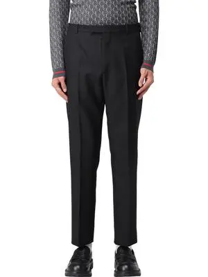 Gucci Slim Fit Wool Blend Tailored Trousers - Black