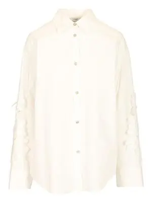 FORTE_FORTE Embroidered Poplin Shirt - White