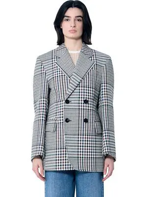 Bottega Veneta Structured Check-cotton Blazer - Brown