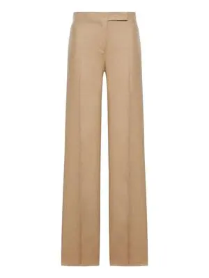Max Mara Linen High-waisted Trousers - Multicolor