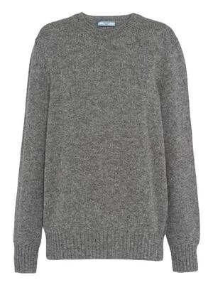 Prada Wool And Cashmere Crew-neck Sweater - Gray