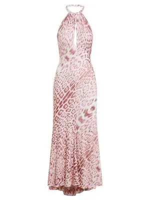 Roberto Cavalli Leopard-print Midi Dress - Multicolor