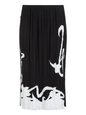 LANVIN Pleated Long Skirt - Black