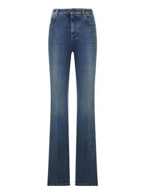 Balenciaga High-waisted Jeans In Vintage Blue - Multicolor
