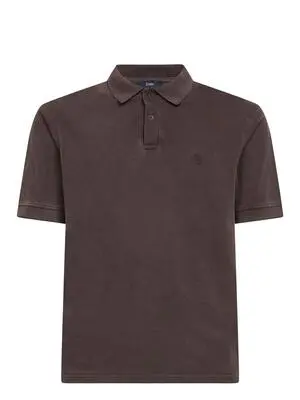 Herno Herno Men Dark Brown Cotton Pique Logo Polo Shirt Multicolor