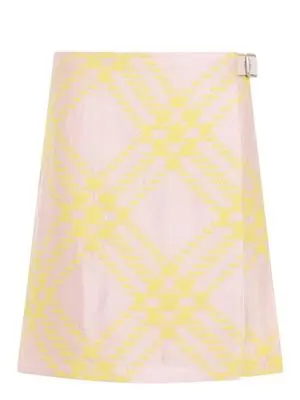 Burberry Cotton Blend Mini Skirt - Multicolor