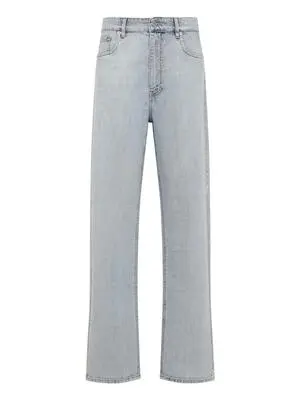 Miu Miu Wide-leg Cotton Denim Jeans - Blue