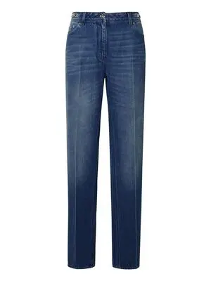 Versace Tailored Cotton Jeans - Blue