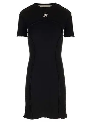 Palm Angels Monogram Mini Dress - Black