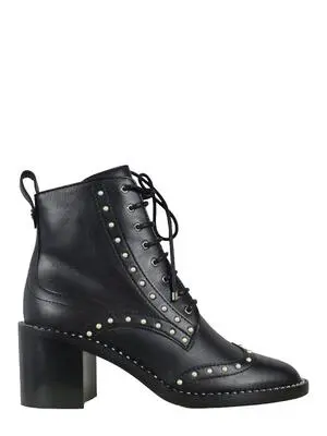 JIMMY CHOO Hannah Leather Boots - Black