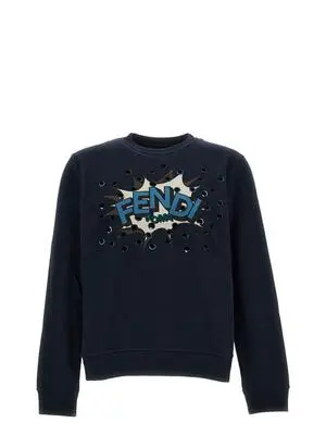 Fendi Embroidered Sweatshirt - Multicolor