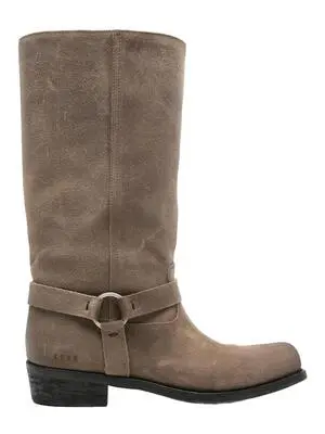 GOLDEN GOOSE Waxed Suede Boots - Brown