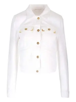 Palm Angels Cotton Denim Jacket - White