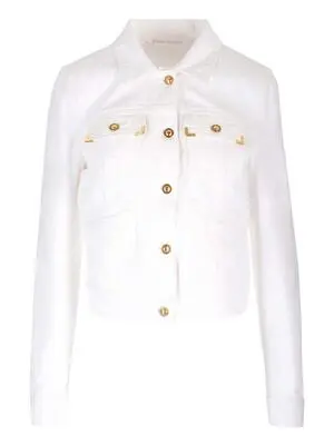 Palm Angels Cotton Denim Jacket - White