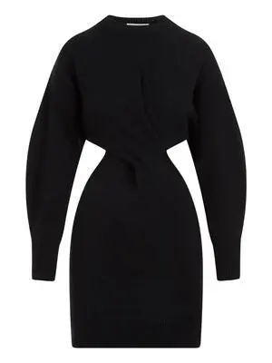 Alexander McQueen Wool Cashmere Mini Dress - Black