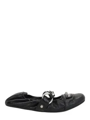 Balenciaga Leather Ballet Flats - Black