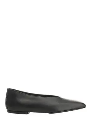Rick Owens Leather Ballerinas - Black
