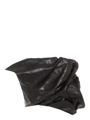 Rick Owens Calf Leather Bustier Top - Black