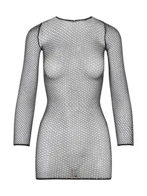 Balenciaga Crystal Mesh Mini Top - Black