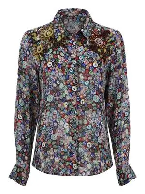 Dries Van Noten Printed Viscose Blouse - Multicolor