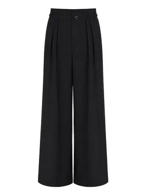 Dries Van Noten Wide Leg Trousers - Black