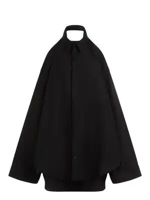 Balenciaga Cotton Shirt Dress - Black