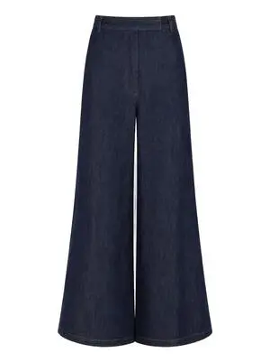 Dries Van Noten Cotton Denim Trousers - Blue