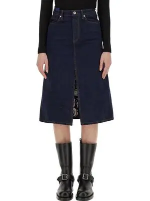 Burberry Denim Skirt - Blue