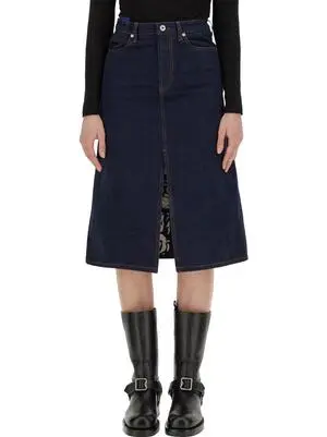 Burberry Denim Skirt - Blue