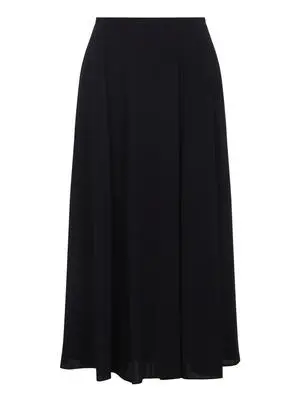 Alberta Ferretti Georgette Midi Skirt - Black